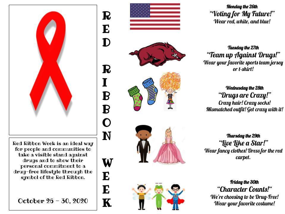 Red Ribbon Week October 26 30 2020 Kilpatrick Elementary